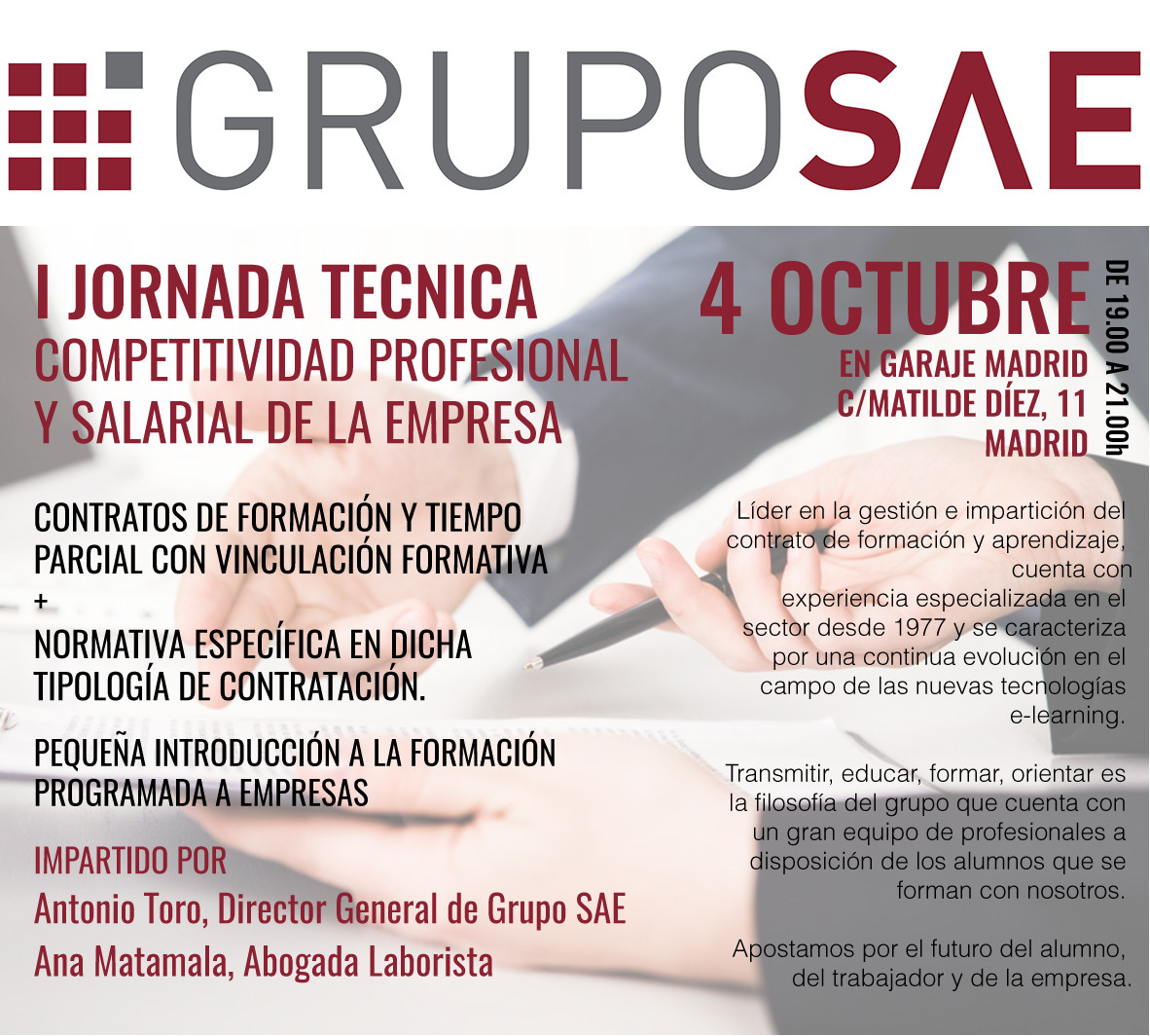 I JORNADA TÉCNICA SOBRE COMPETITIVIDAD PROFESIONAL Y SALARIAL DE LA ...
